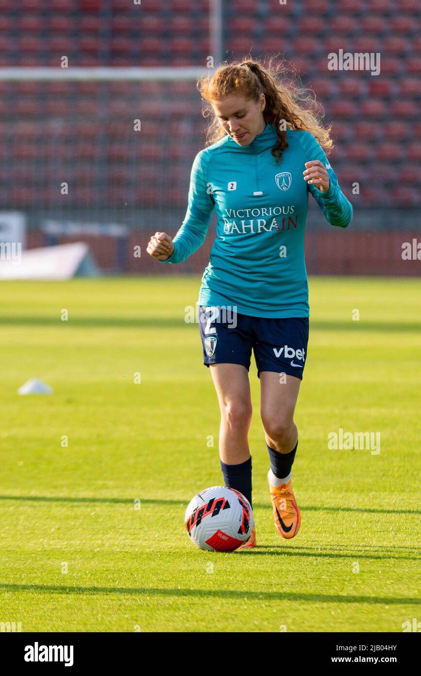 Celina Ould Hocine of Paris FC warms up ahead of the Women's French ...