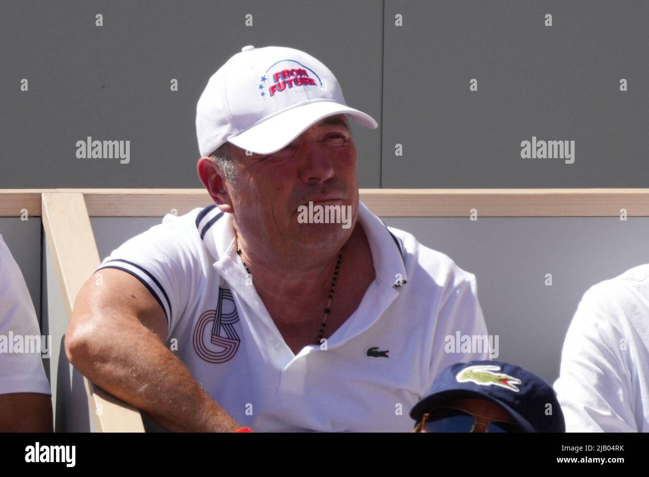 Fabien Oteniente in the stands during French Open Roland Garros 2022 on ...