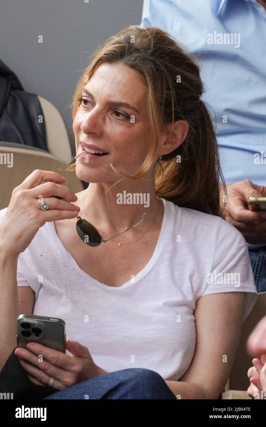 Judith El Zein in the stands during French Open Roland Garros 2022 on ...