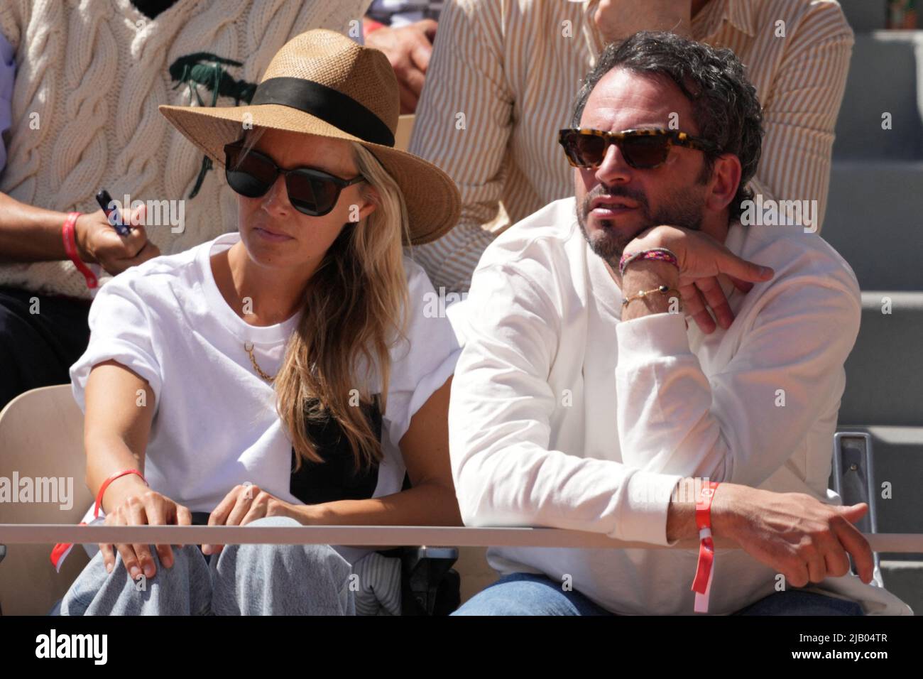 Jordan Crantelle, Martin Scali in the stands during French Open Roland ...