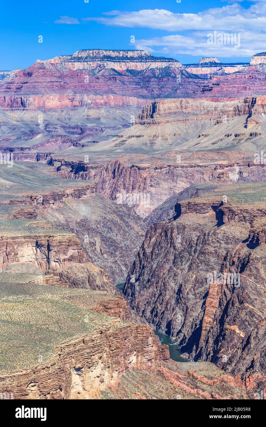 upper granite gorge on the colorado river viewed from horseshoe mesa in ...