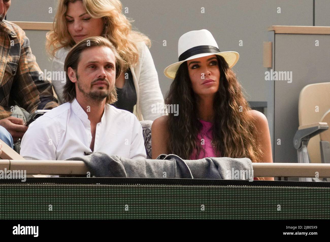 Jade Foret in the stands during French Open Roland Garros 2022 on June ...