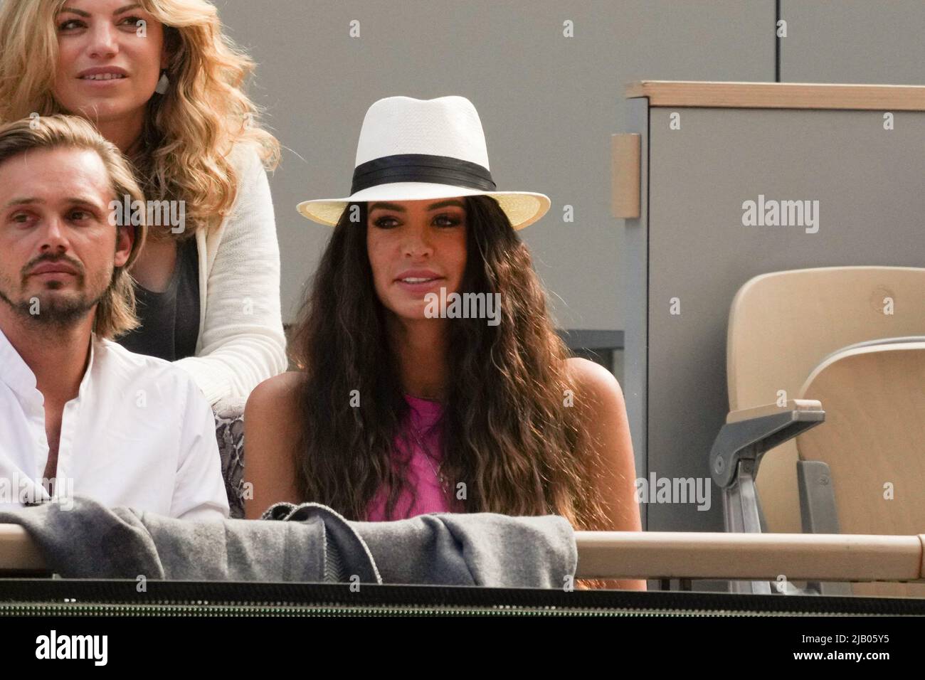 Jade Foret in the stands during French Open Roland Garros 2022 on June ...