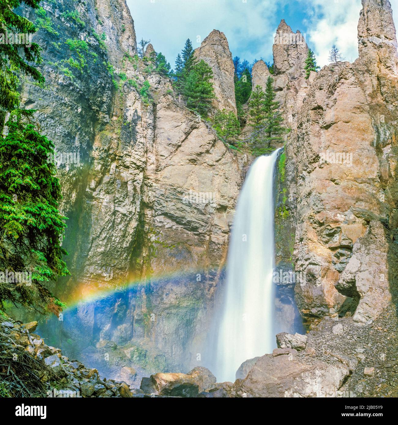 tower falls in yellowstone national park, wyoming Stock Photo - Alamy