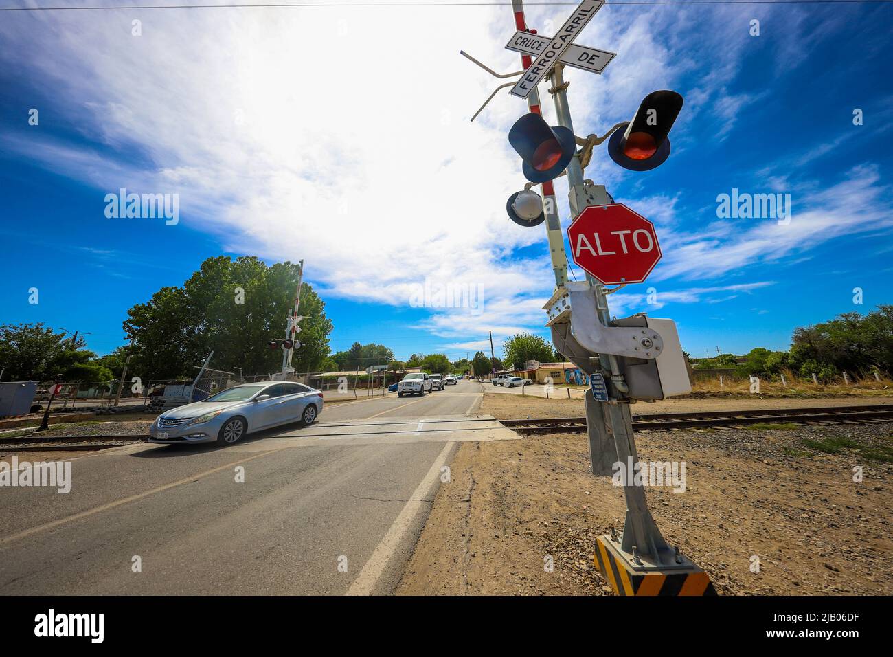 Railroad crossing on the train tracks or Level Crossings of Railroad ...