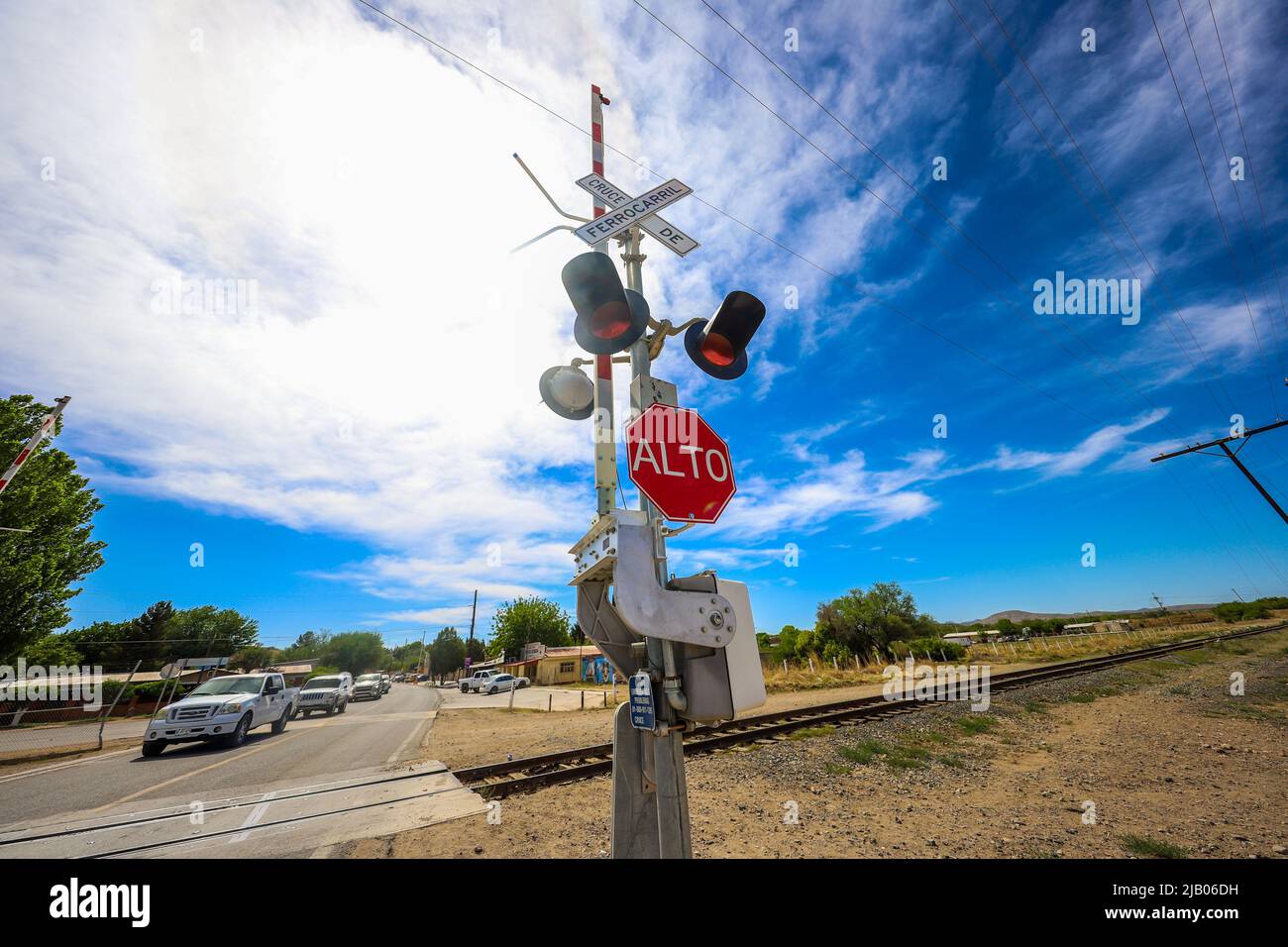 Railroad crossing on the train tracks or Level Crossings of Railroad ...
