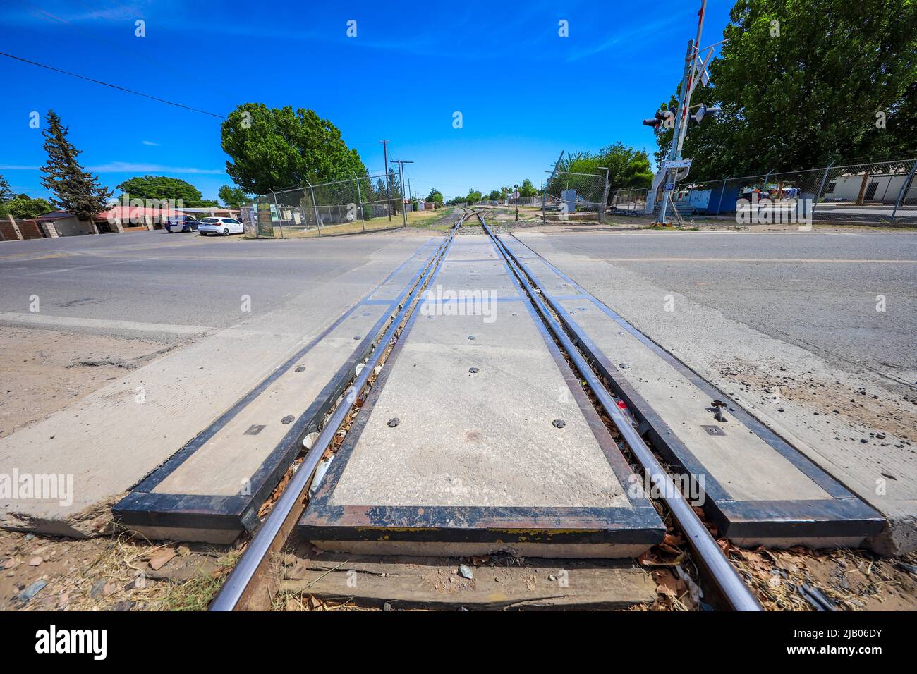 Railroad crossing on the train tracks or Level Crossings of Railroad ...