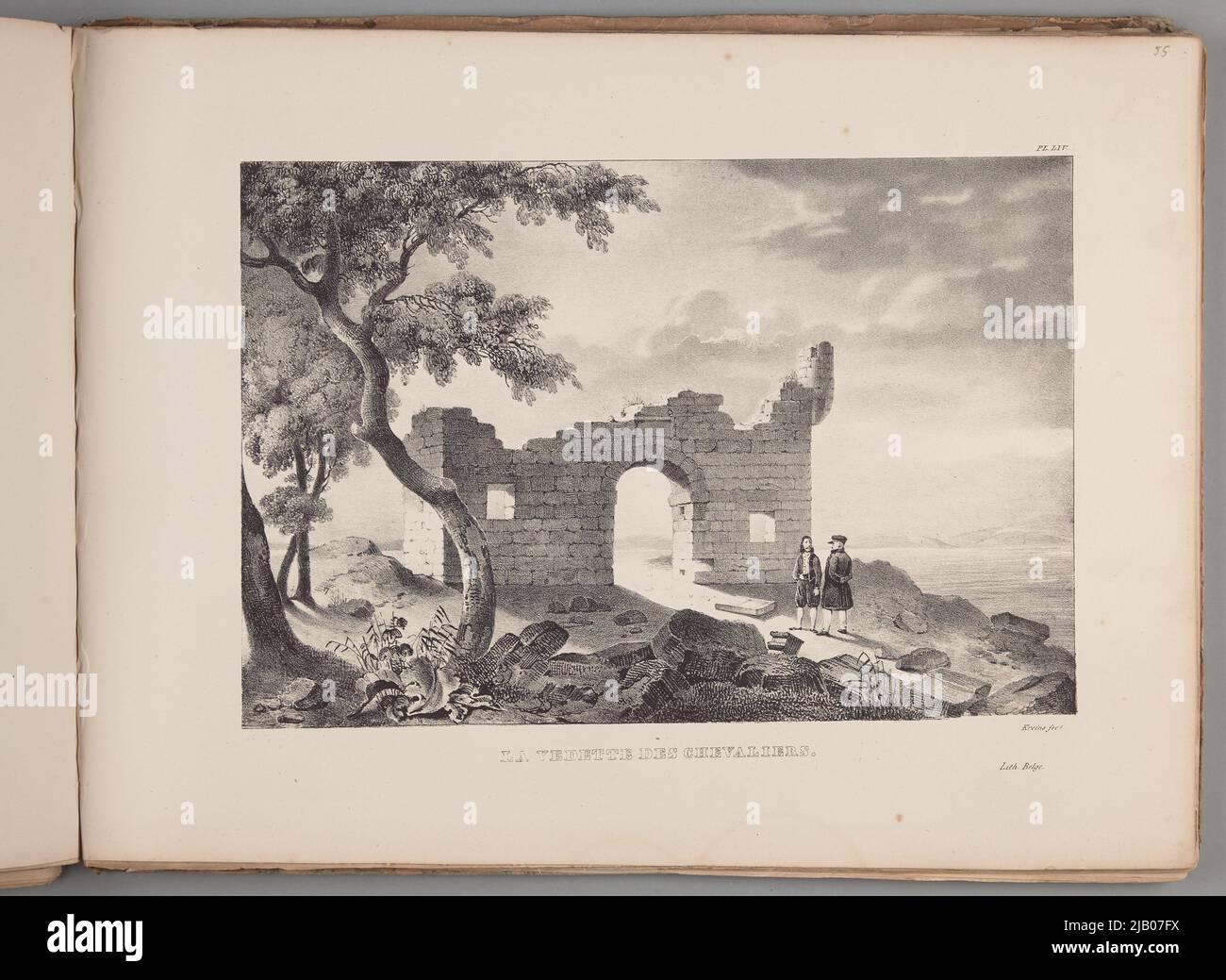 La Vedette des Chevaliers W: Monumens de Rhodes KERINS, H., Litographia ...