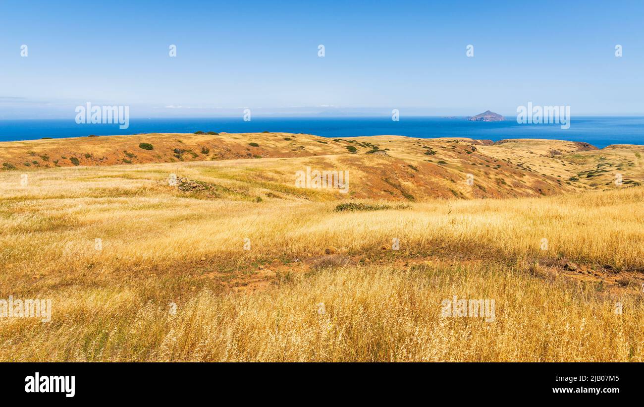 Anacapa Island from Scorpion Ranch, Santa Cruz Island, Channel Islands ...