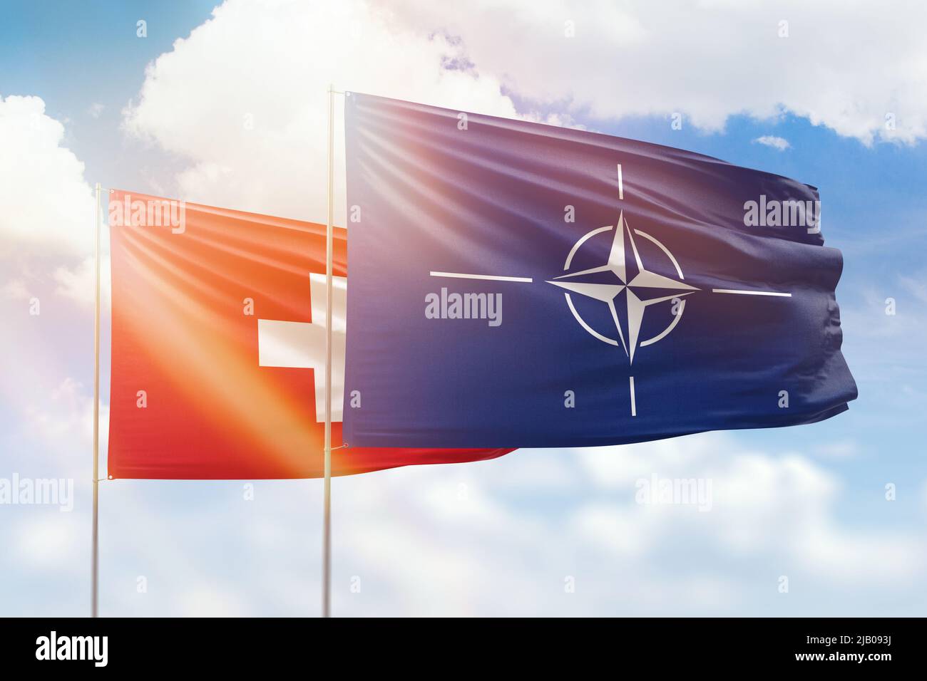 Flag switzerland and flag nato hi-res stock photography and images - Alamy