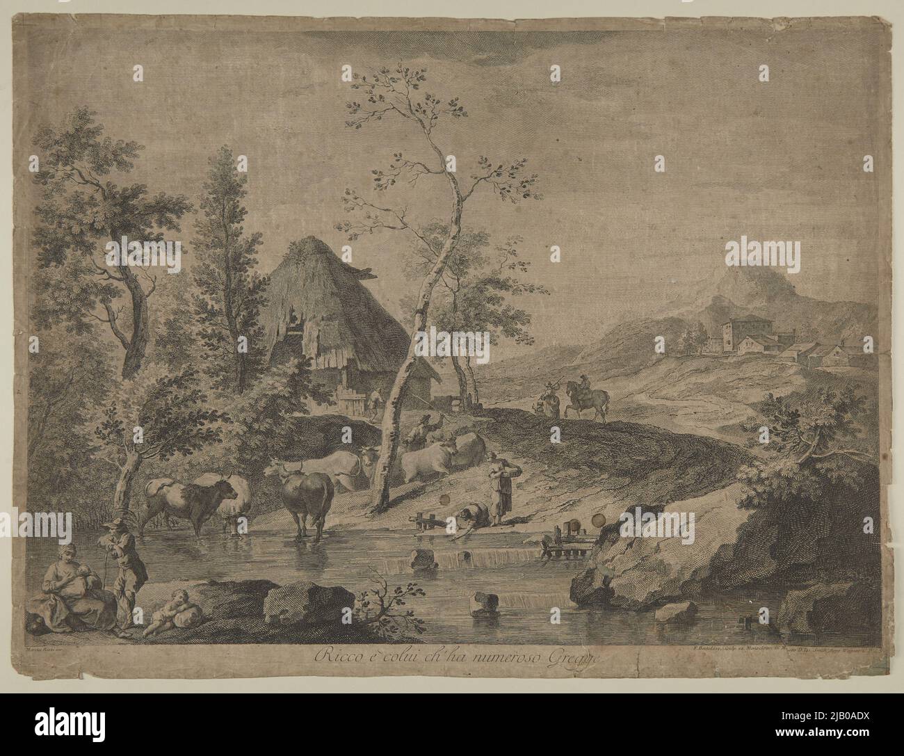 Rural landscape (according to Marco Ricci) Rizzi, Marco, Bartolozzi ...