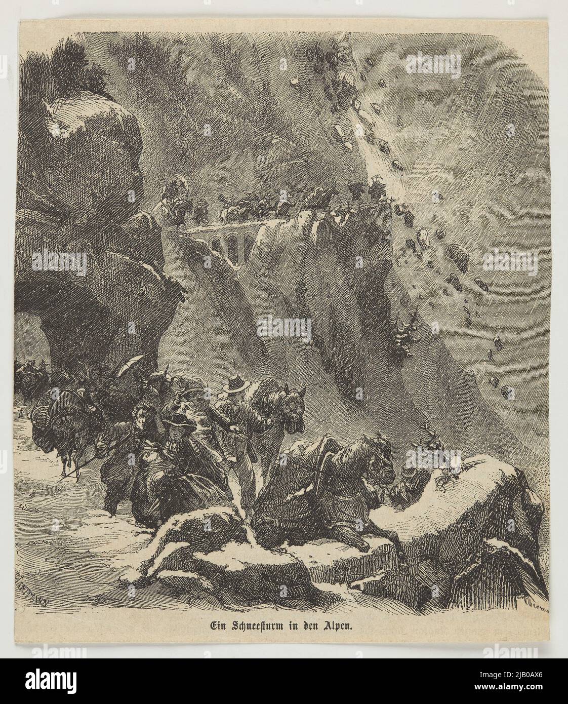 A snowstorm in the Alps [Snowstorm in the Alps] Obermann, Ferdinand ...