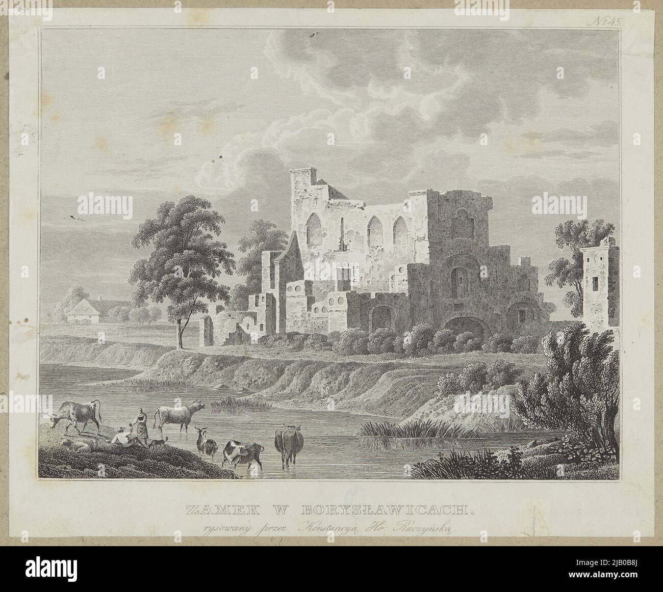 Castle in Borysławice Unknown, Raczy Ska, Konstancja (1783 1852 Stock ...
