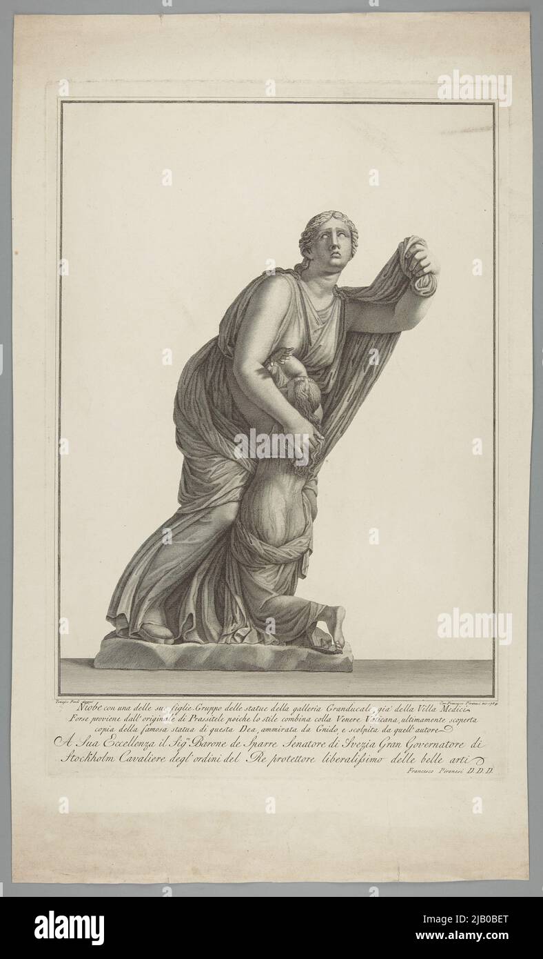 The statue of Niobe with his daughter (according to the ancient Roman ...