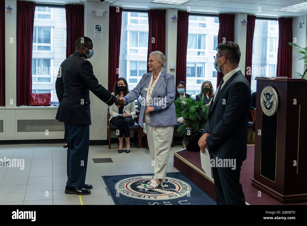 New York, NY - June 1, 2022: Precious Ogwu receives certificate of US ...