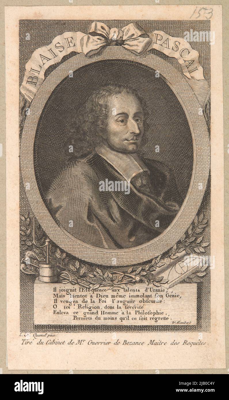 Błażej Pascal (owned by Blaise Pascal, 1623 Clermont Ferrand 1662 Paris ...