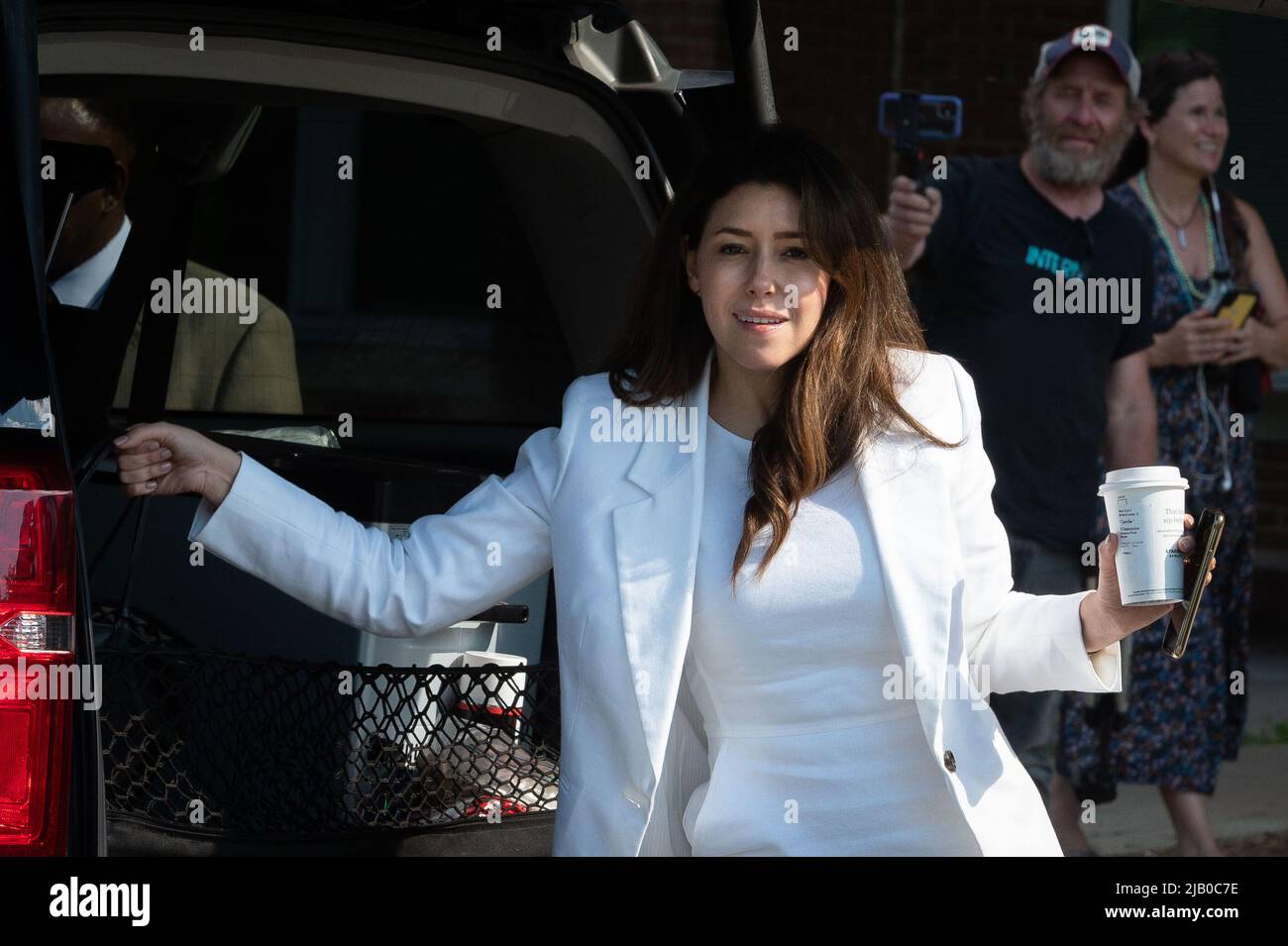 Johnny Depp's attorney Camille Vasquez departs the Fairfax County ...