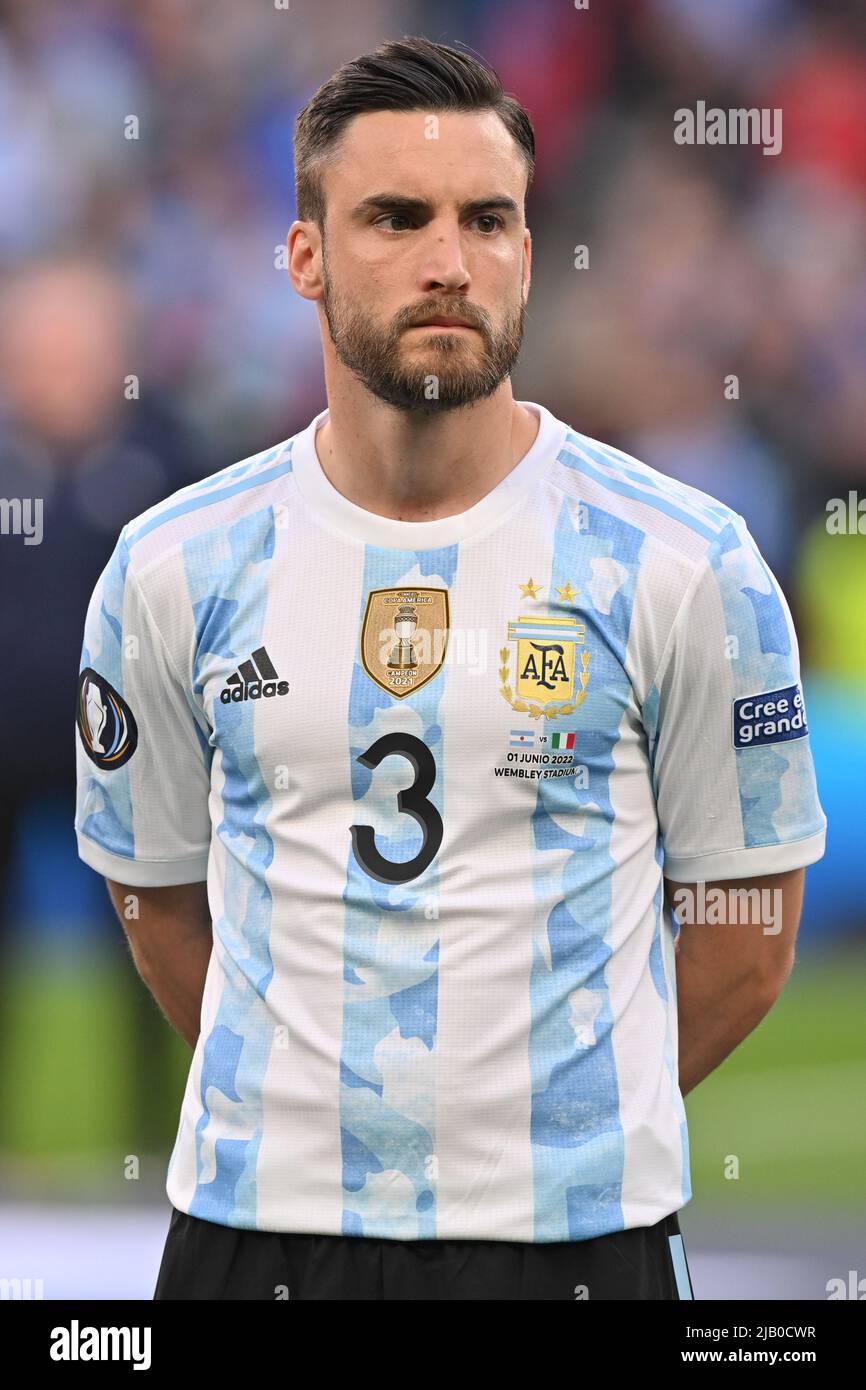 London, UK. 31st May, 2022. Nicolas Tagliafico (3 Argentina) during the ...