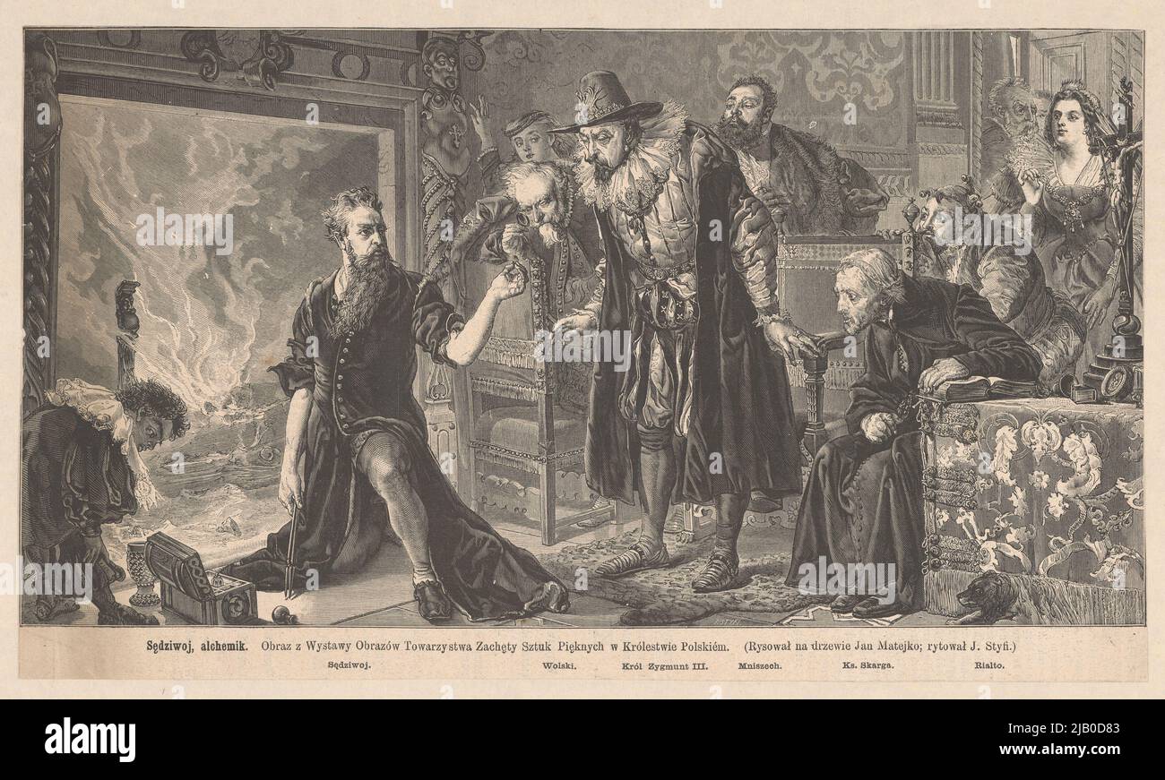 Judge, an alchemist Styfi, Jan (1841 1921), woodcut K Osów, Matejko ...
