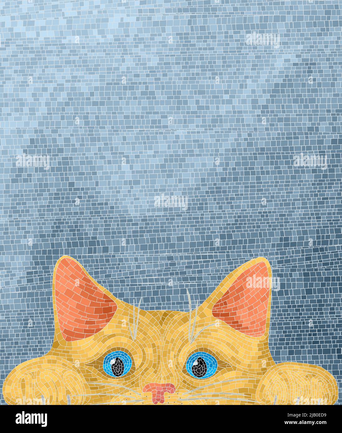 Head cute ginger cat Stock Vector Images - Alamy