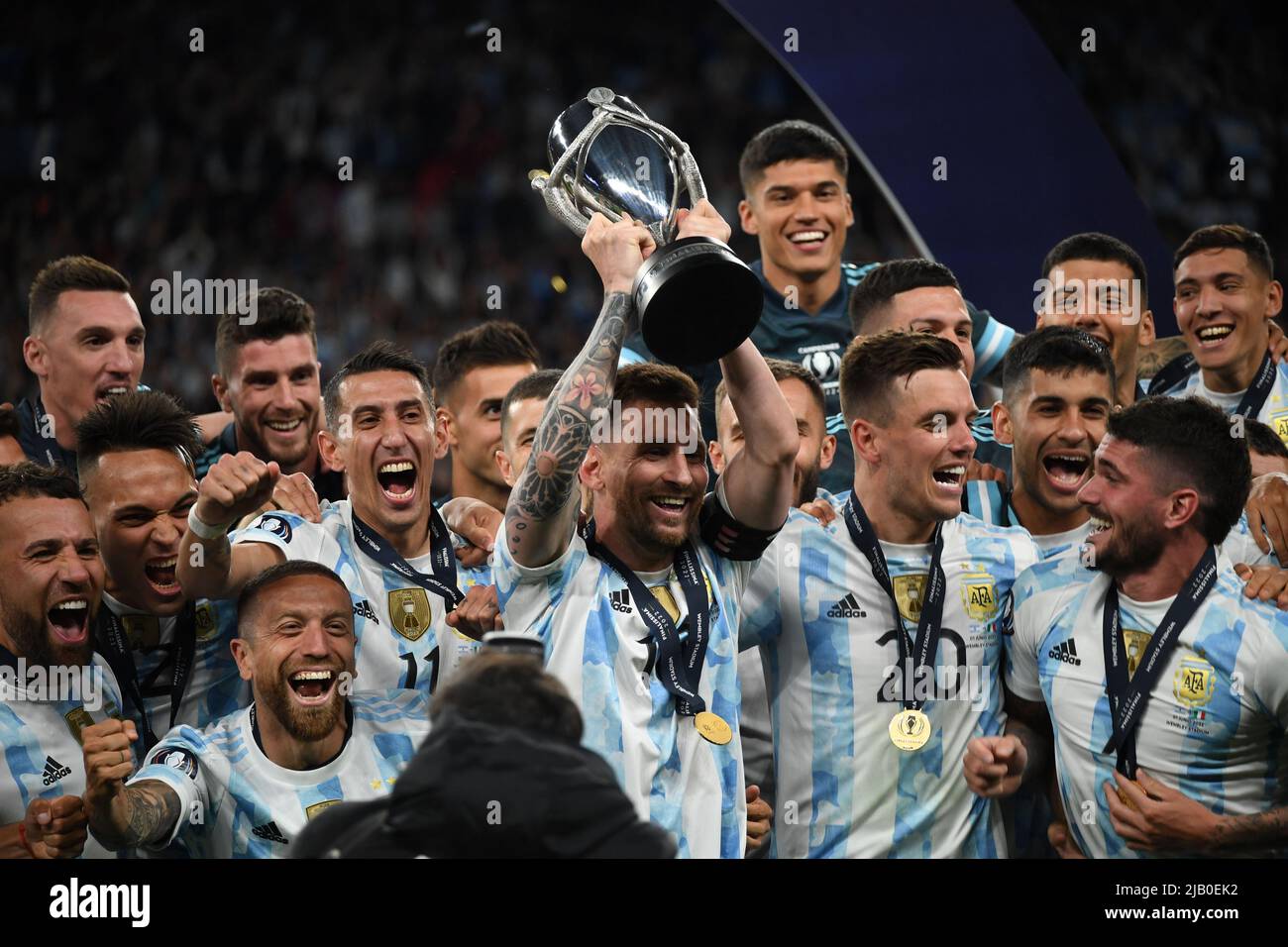 Final joy with a Cup (Argentina) during the Uefa Champions League match ...