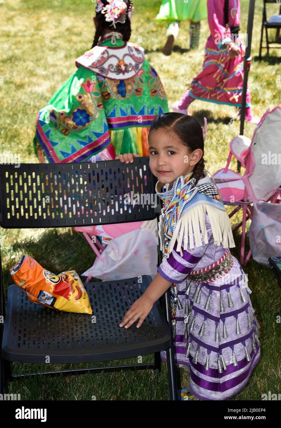 Native American Little Girl Dancing Is Prayer': Native American Powwow