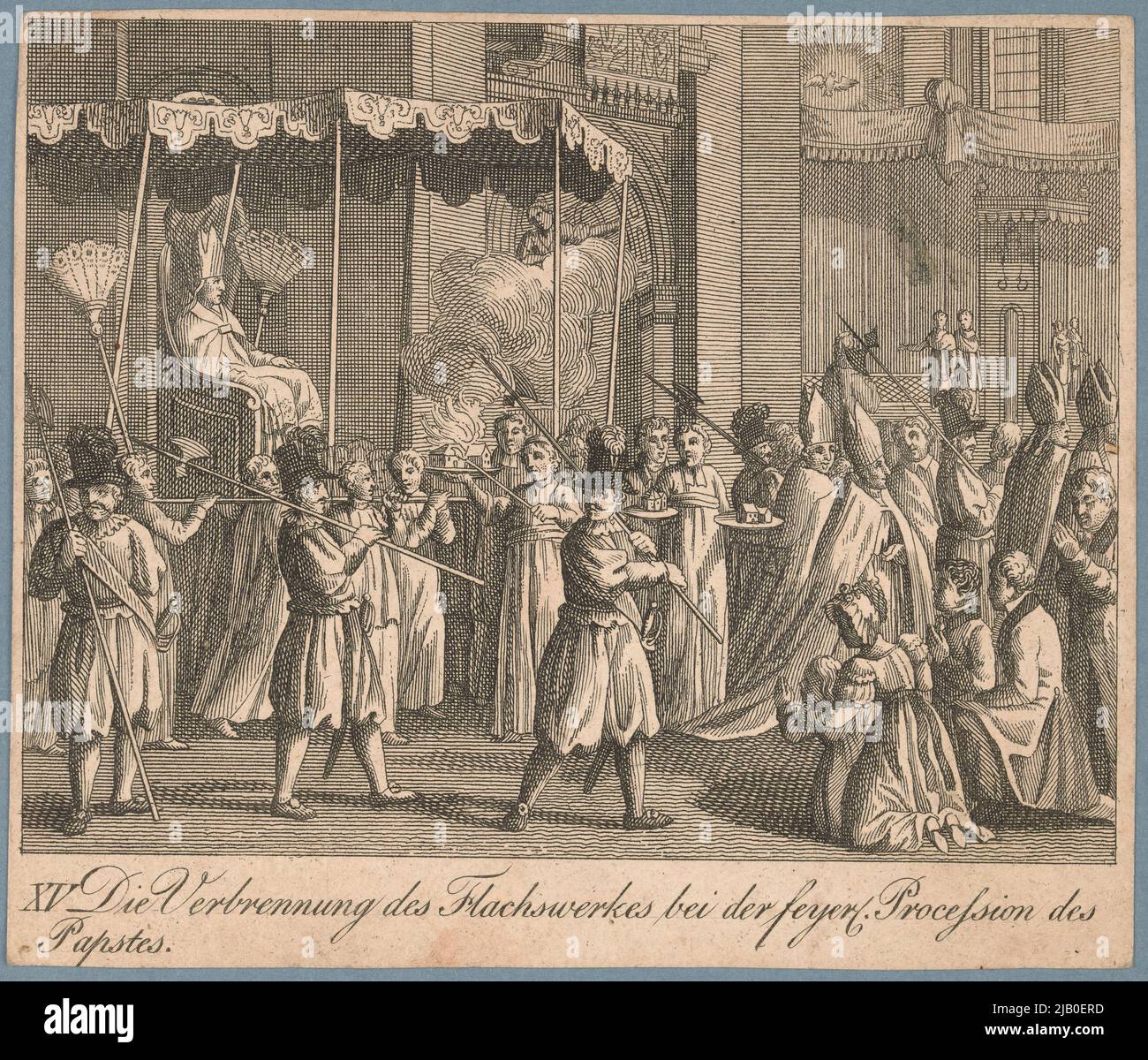 The burning of the flax plant in the Leyers process of the Papcte Pope ...
