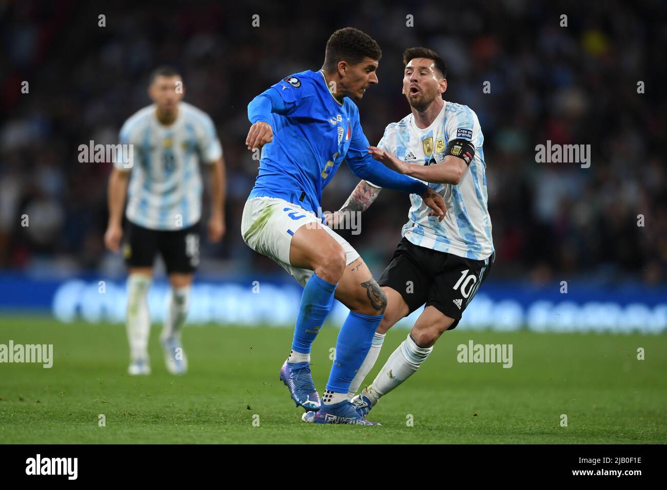 Giovanni Di Lorenzo (Italy)Lionel Messi (Argentina) during the Uefa ...