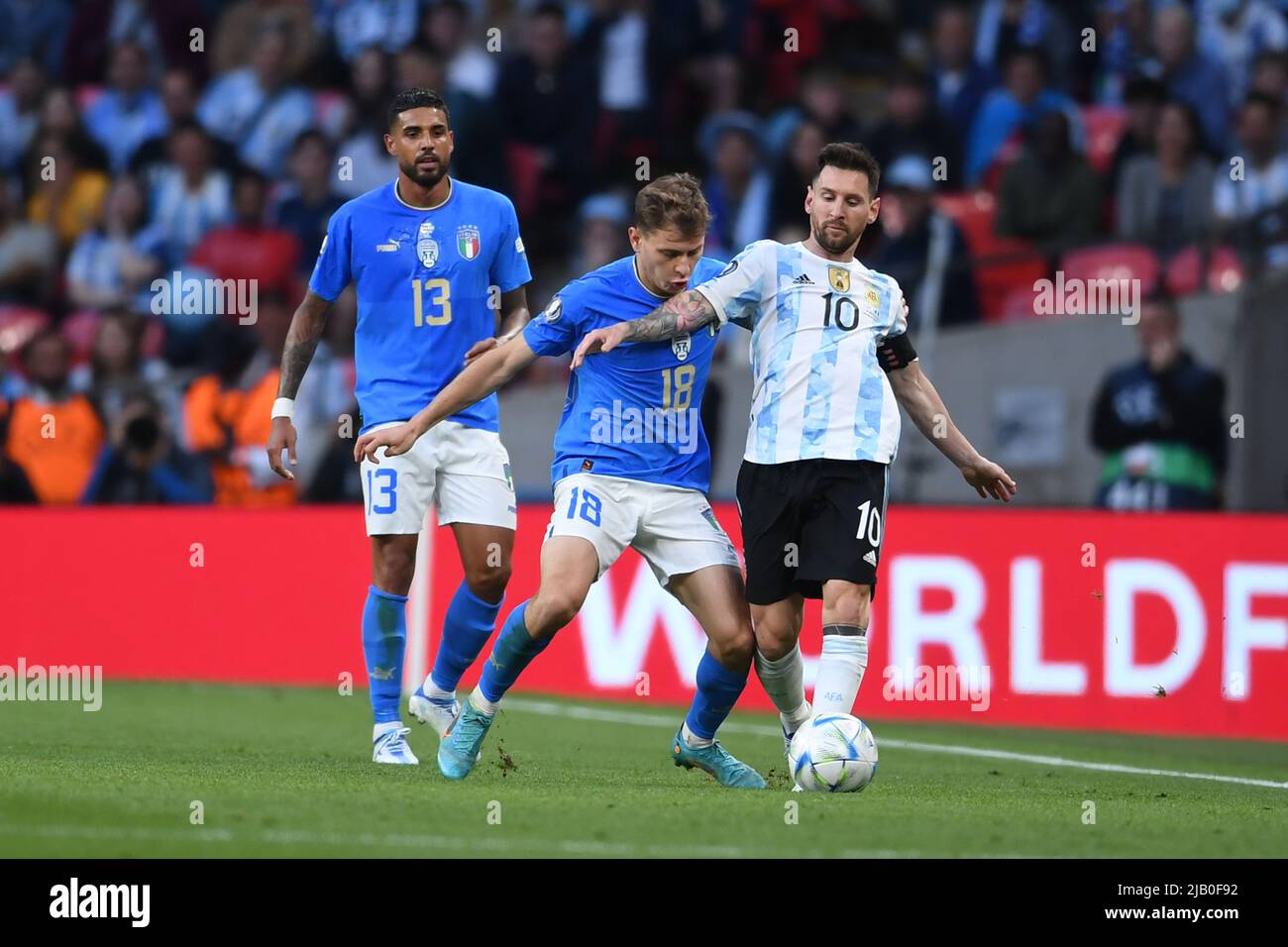 Lionel Messi (Argentina)Nicolo Barella (Italy)Emerson Palmieri (Italy ...