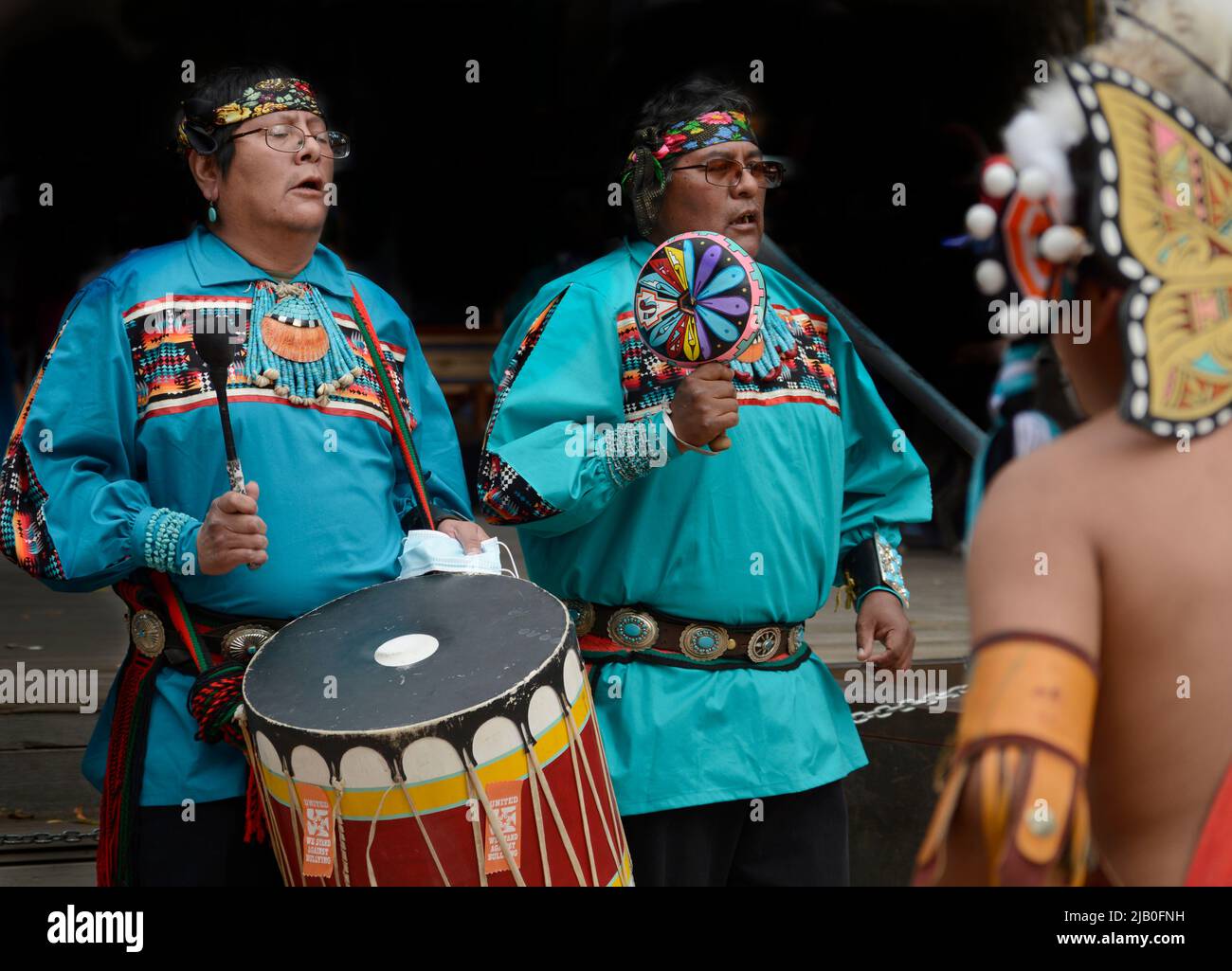 A Native American dance group from Zuni Pueblo in New Mexico perform a ...