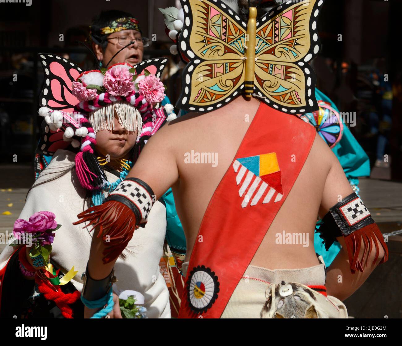 A Native American dance group from Zuni Pueblo in New Mexico perform a ...