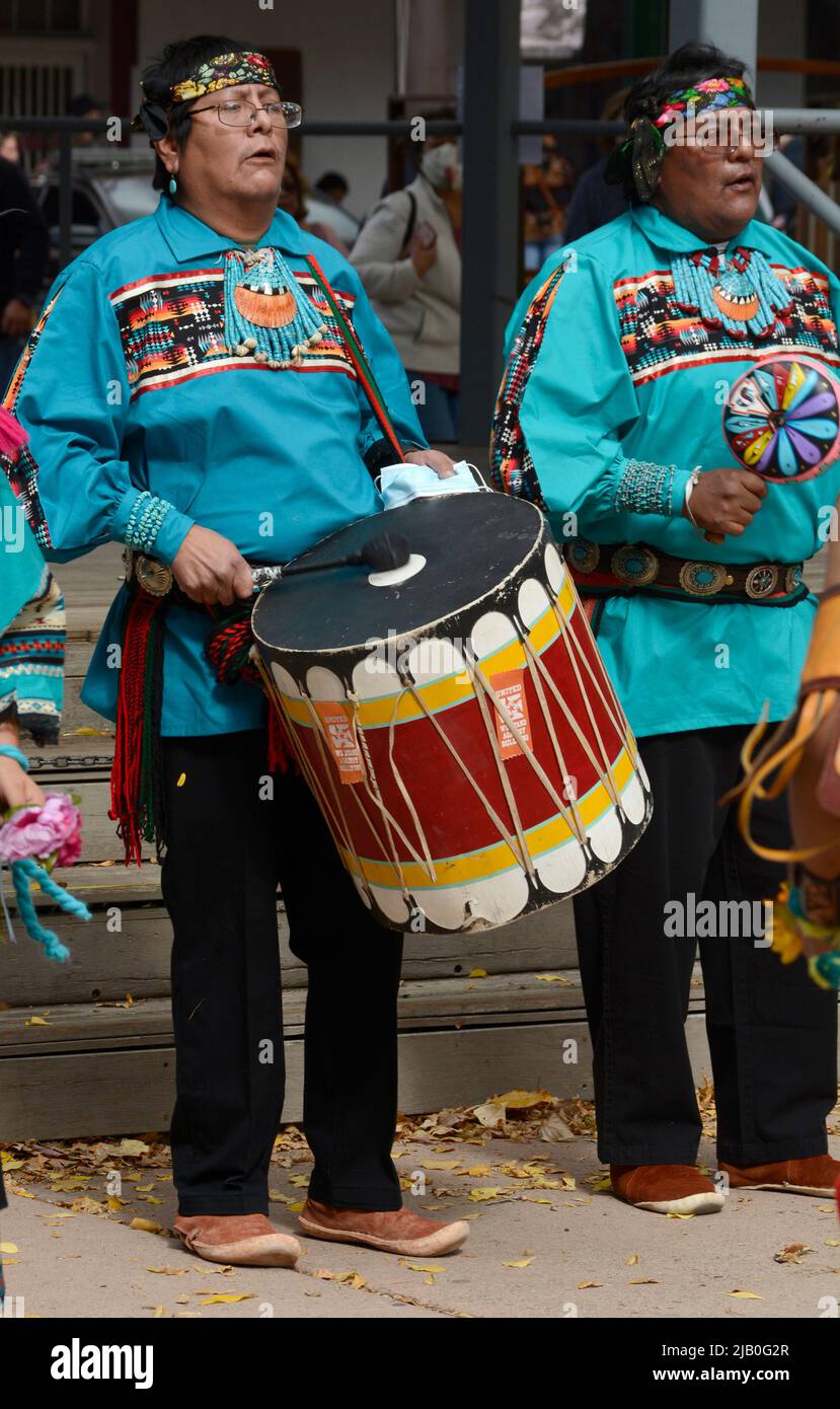 A Native American dance group from Zuni Pueblo in New Mexico perform a ...