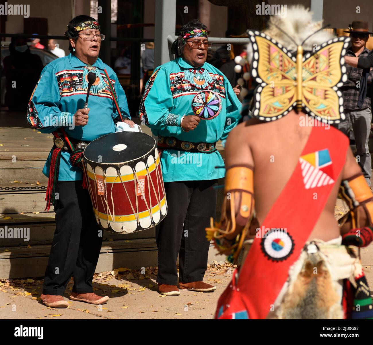 A Native American dance group from Zuni Pueblo in New Mexico perform a ...