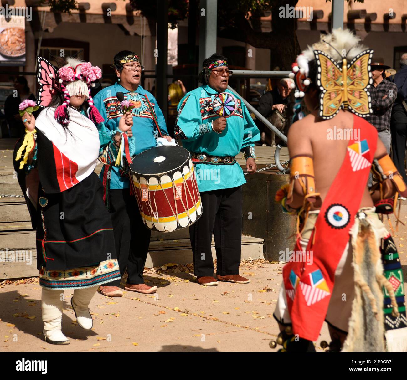 A Native American dance group from Zuni Pueblo in New Mexico perform a ...