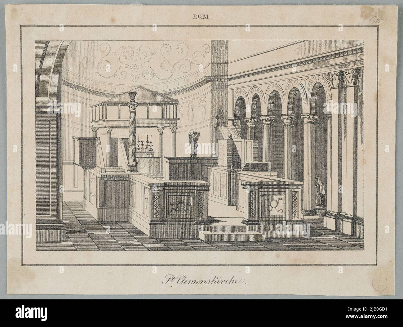 Rome St. Clemenskirche (Basilica of St. Clement) unknown Stock Photo ...