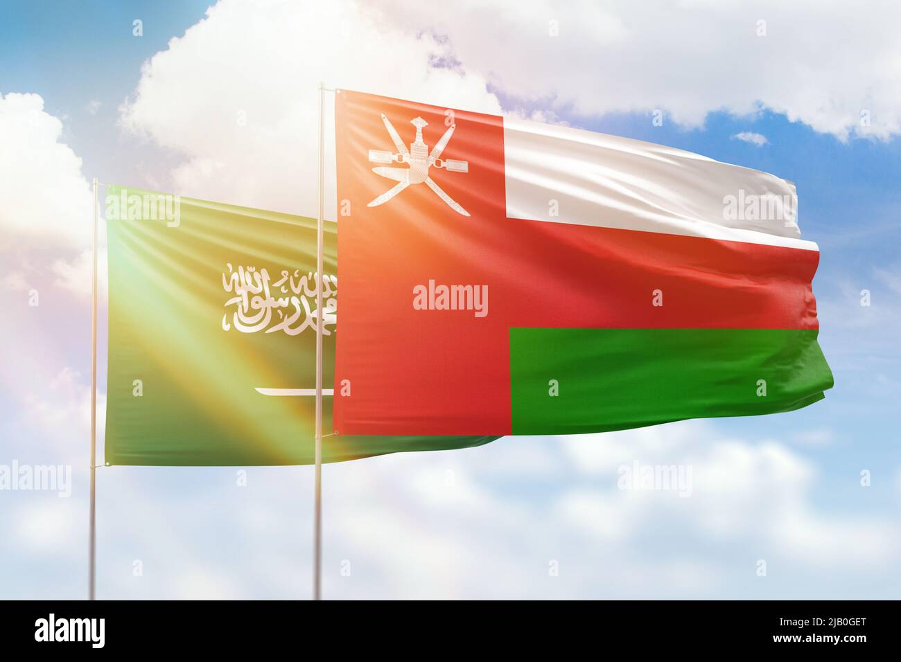 Oman saudi arabia flag hi-res stock photography and images - Alamy