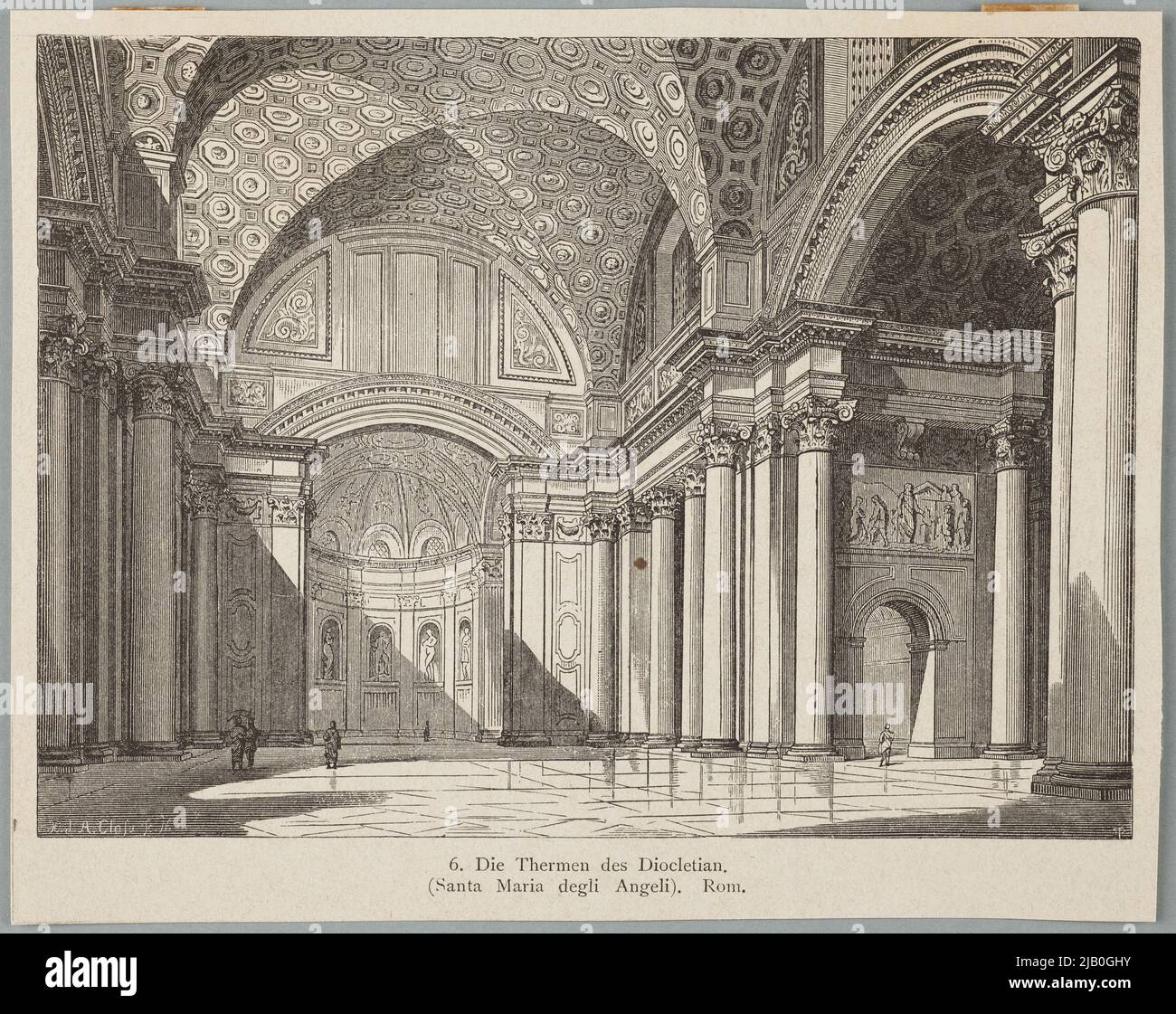 Rome 6. Die Thermen des Diocletian./(Santa Maria degli Angeli). Rom. [6 ...