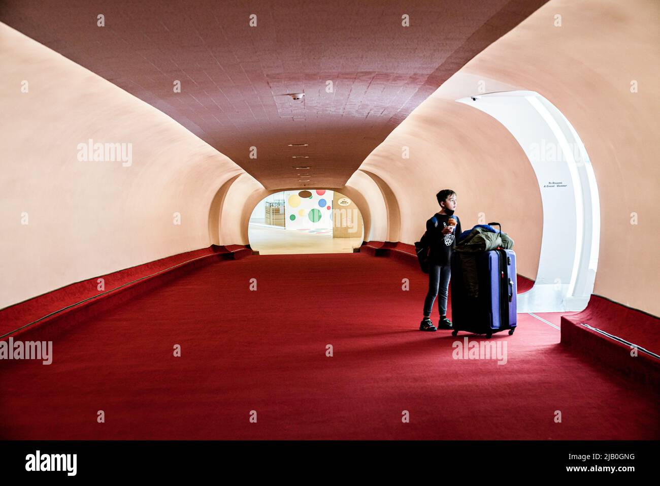 New York, TWA Hotel in disused and repurposed Trans World Airlines ...