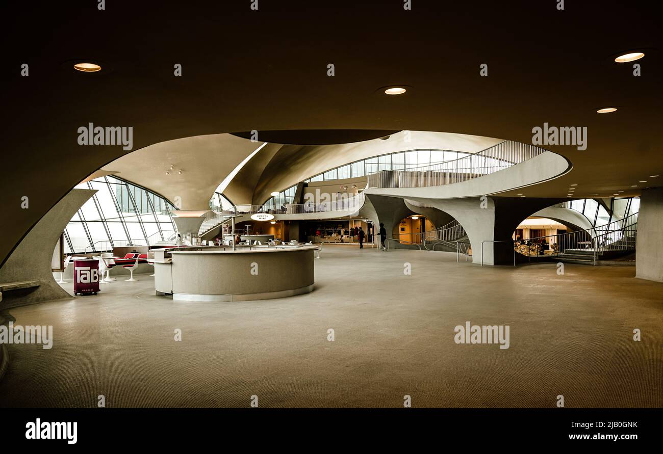 New York, TWA Hotel in disused and repurposed Trans World Airlines ...