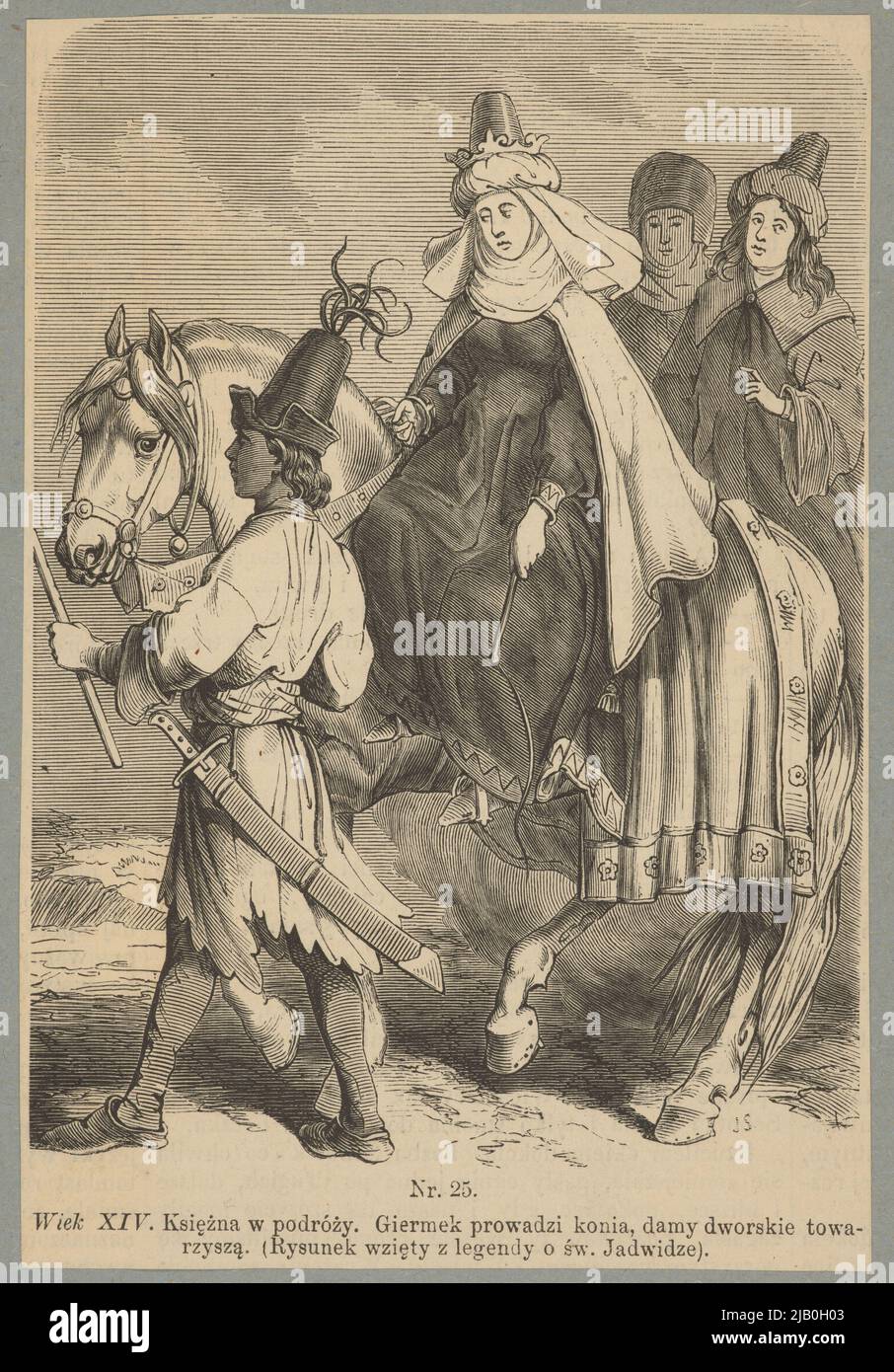 14th century. Duchess on the go. The squirrel runs a horse, ladies ...