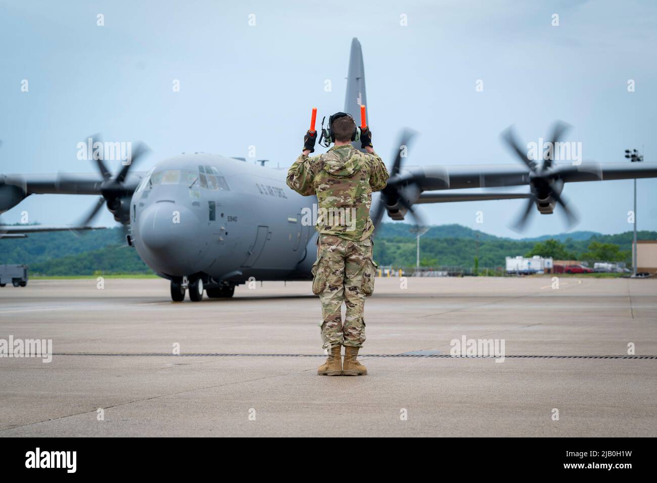 The final C-130-J30, assigned to the 130th Airlift Wing, taxis after ...