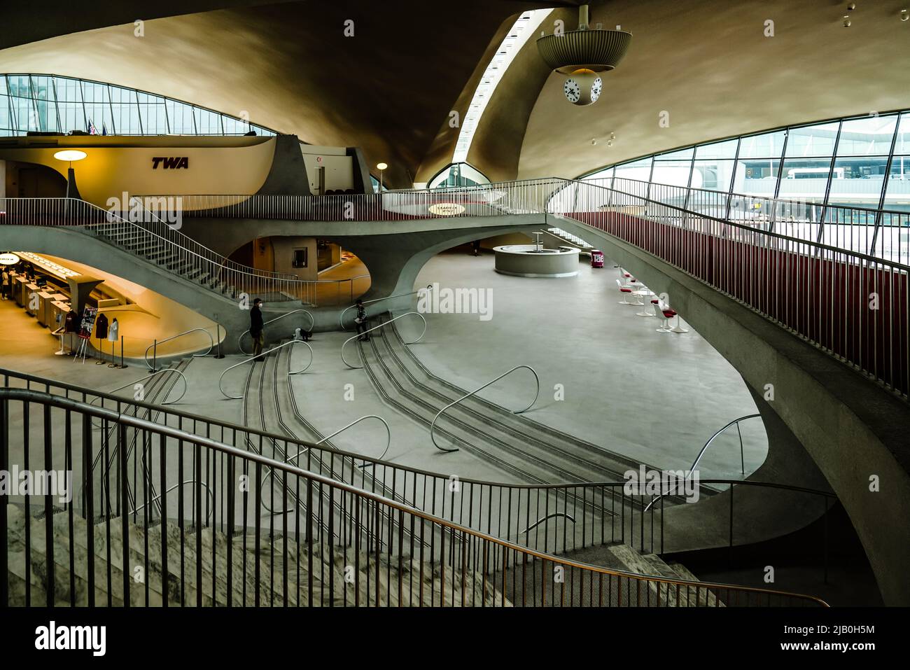 New York, TWA Hotel in disused and repurposed Trans World Airlines ...