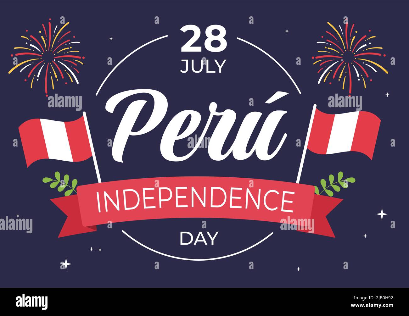 Felices Fiestas Patrias or Peruvian Independence Day Cartoon ...