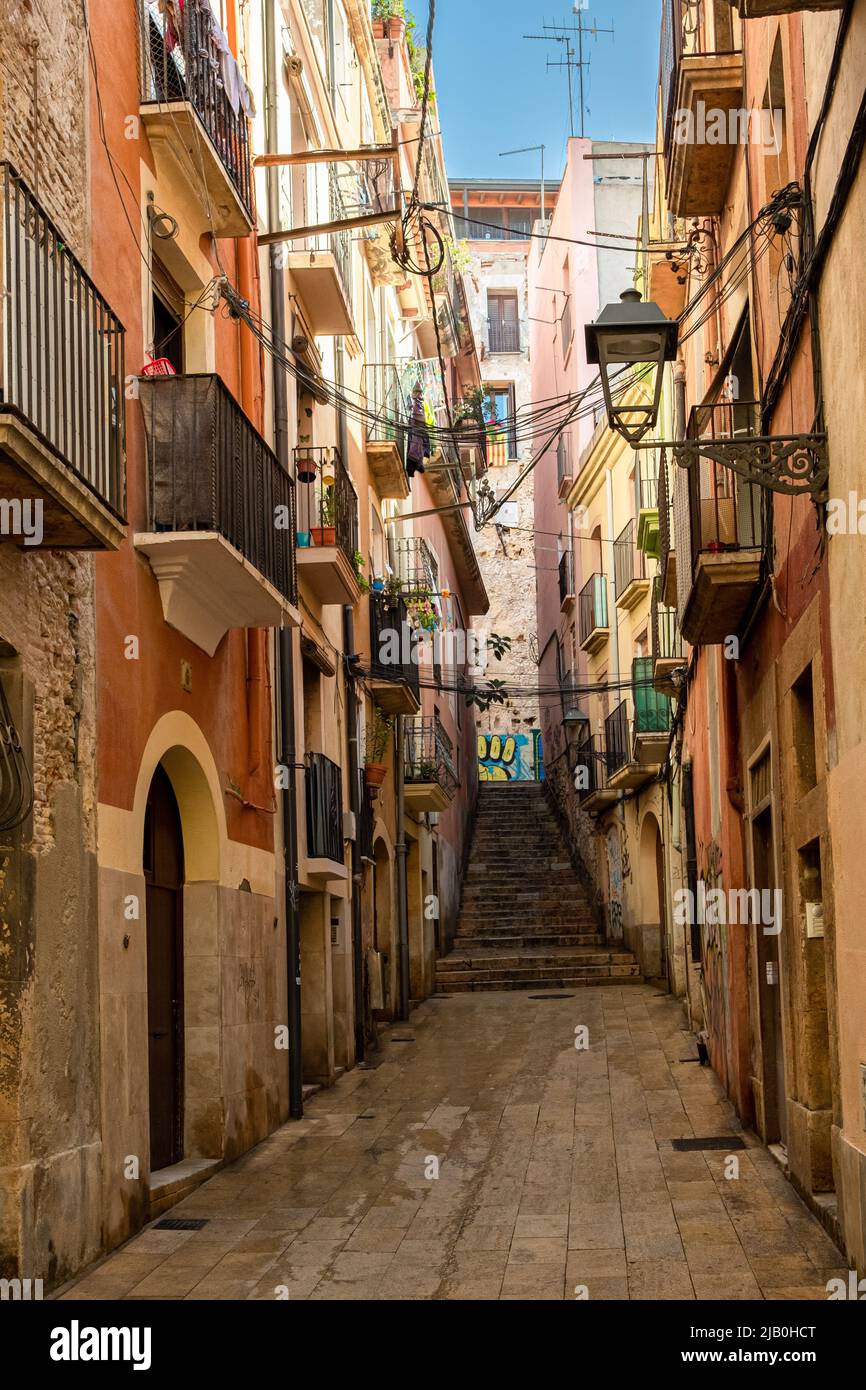 Tarragona, Catalonia, Spain. 28th May, 2022. View of the medieval ...
