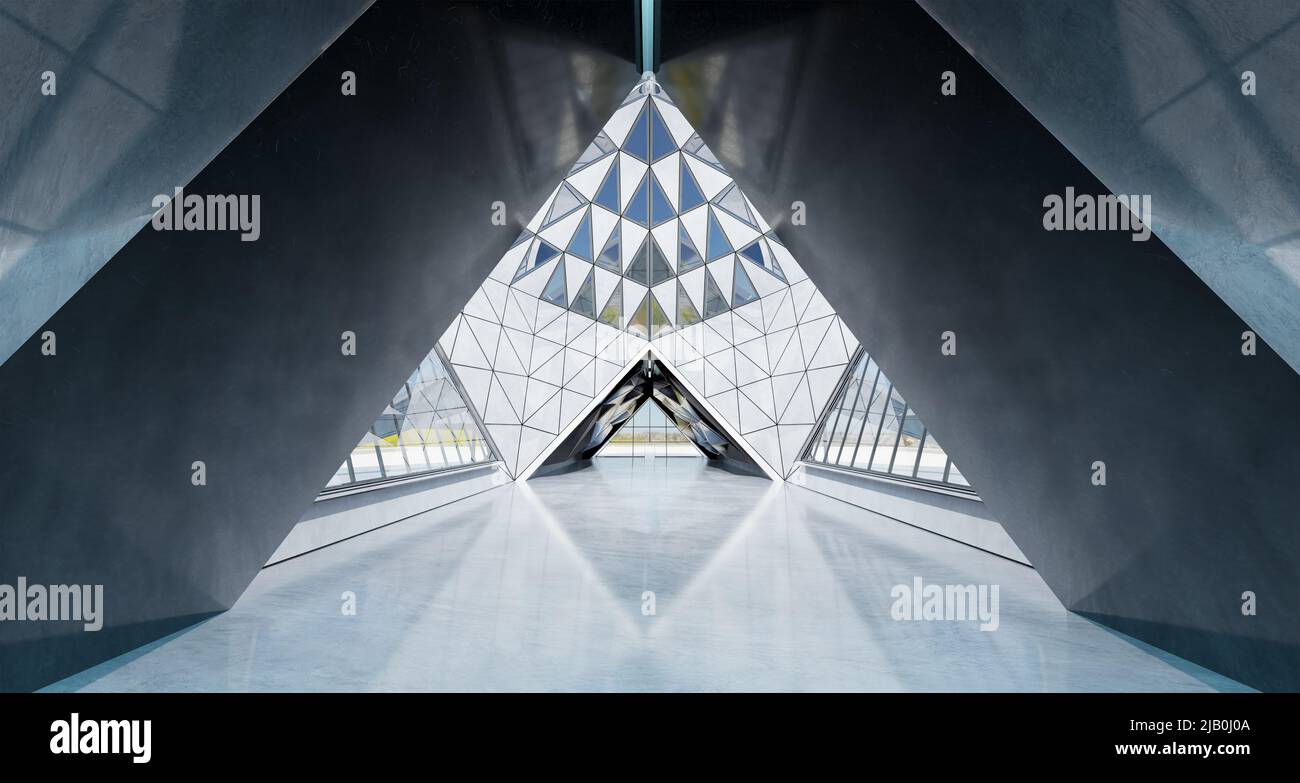 Contemporary triangle shape design modern Architecture building ...