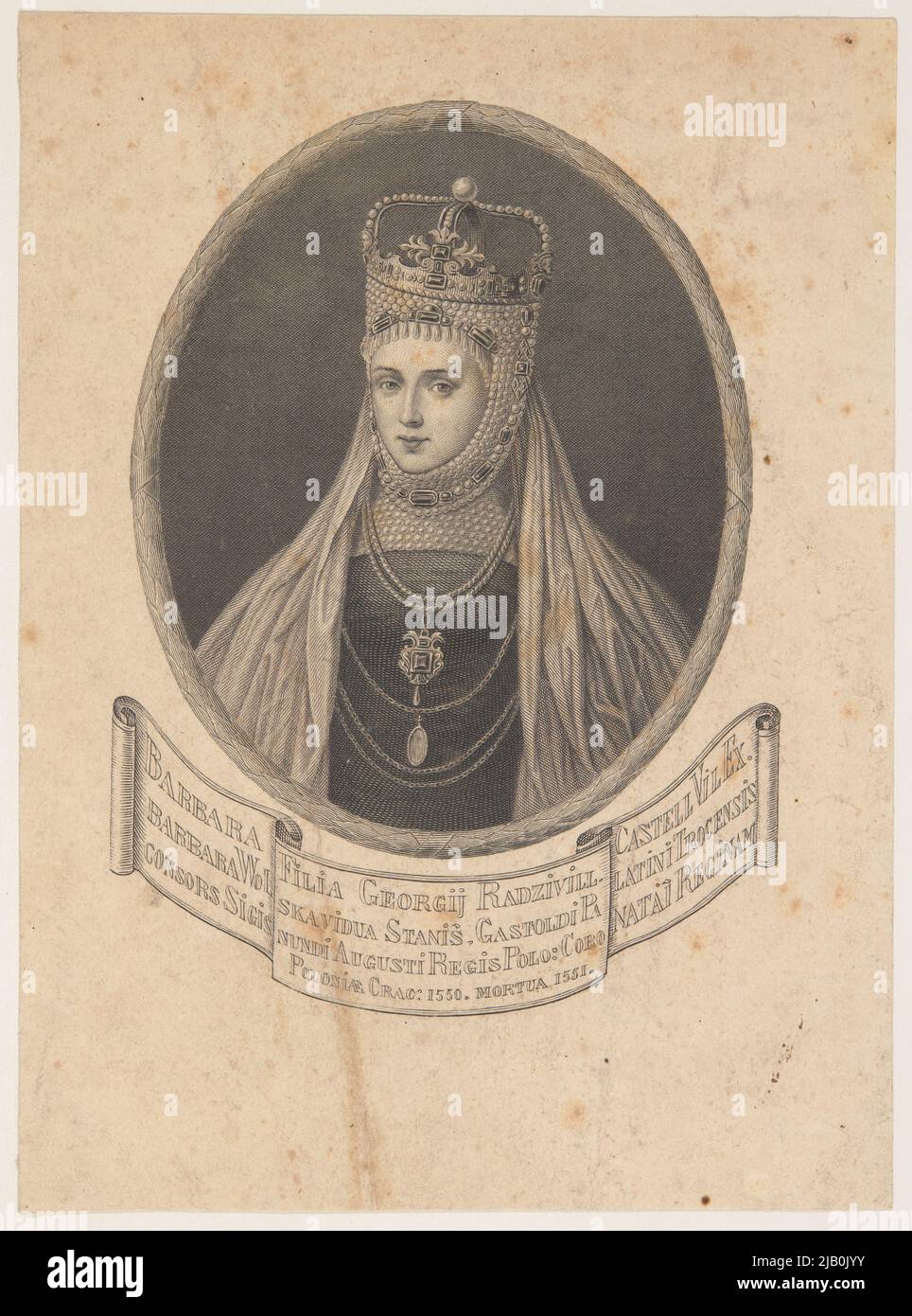 Barbara Radziwiłłówna (1520 1551), Queen of Poland, second wife of ...