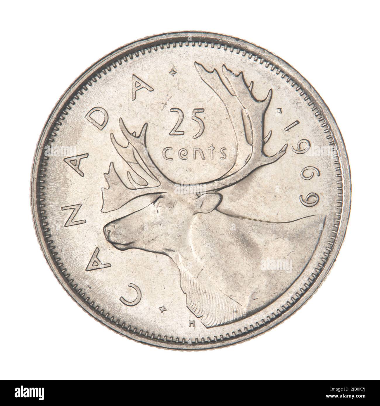 Canada, Elżbieta II (1952 ), 25 cents, Ottawa; 1969 Mint Ottawa, Machin ...