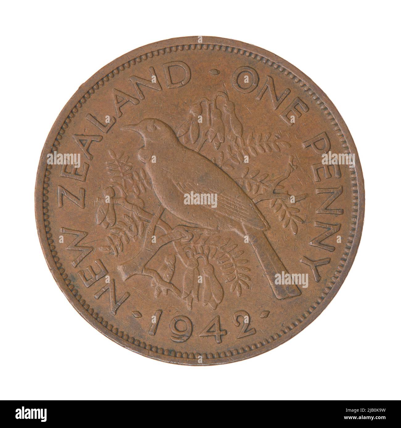 New Zealand, Jerzy VI (1936 1952), 1 Pens, London; 1942 Mint London ...