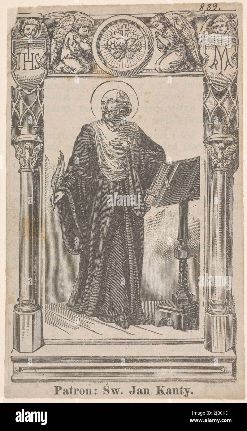 Patron: Saint. Jan Kanty a calendar card unknown Stock Photo - Alamy
