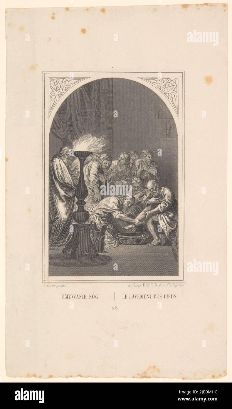 Jesus washes his legs during the last supper Bertin, C., Martinet, L ...